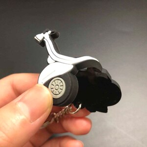 Vespa GS 150, 2D PVC Rubber Keychain, Gift, Keyring, Piaggio, Mod ...