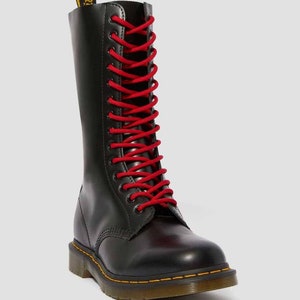 1.4m Dr Marten, Round Woven Laces, Skinhead, Ska, Mod, 2 Tone, Red ...