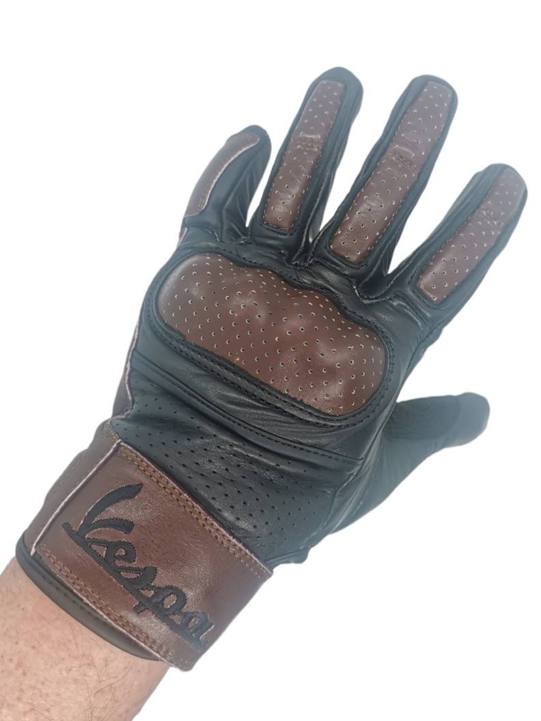 Vespa Gloves / Italian Leather / Scooter / Mods Embroidered / Hand Made ...