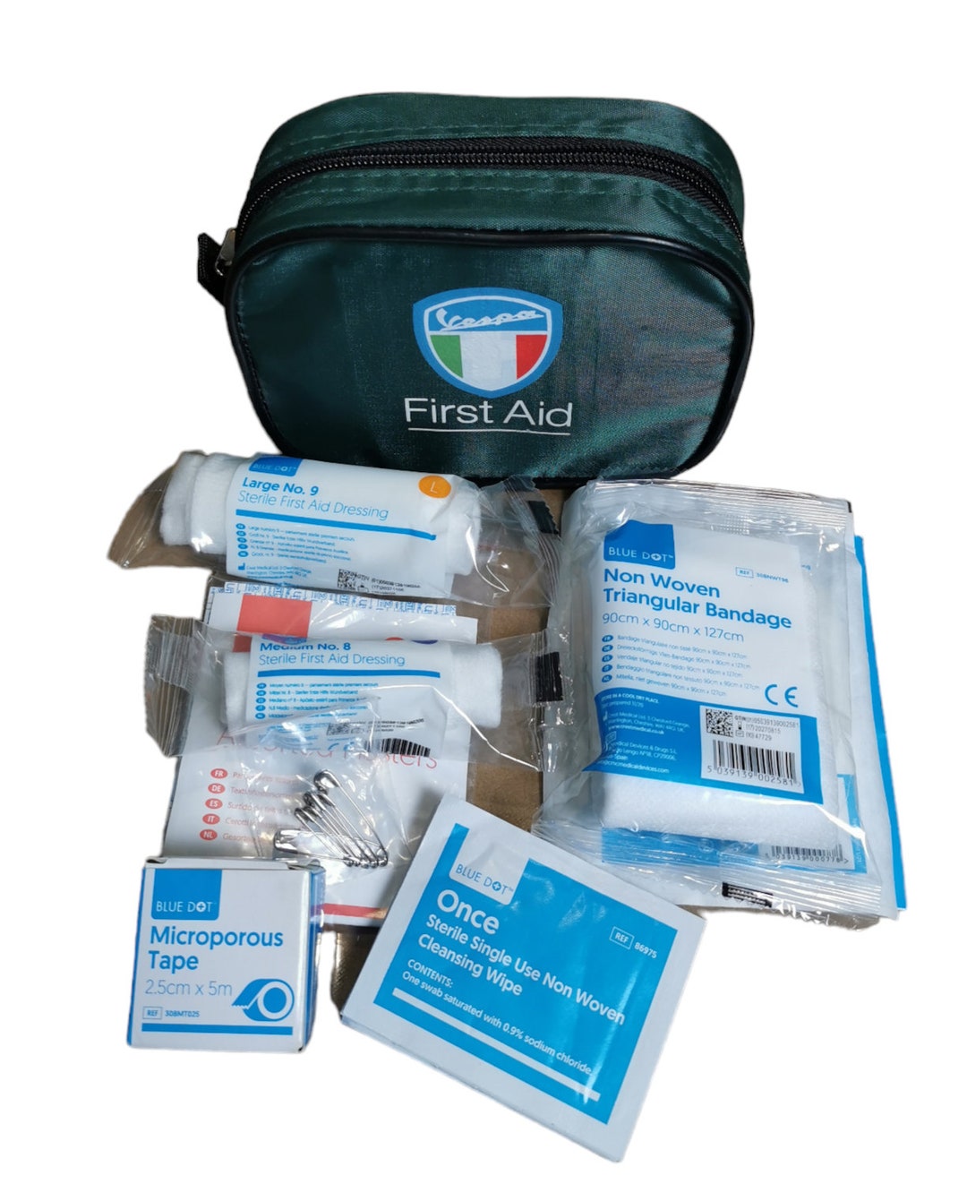 Vespa General Medi Mini First Aid Kit, Small First Aid Kit, Small Green ...