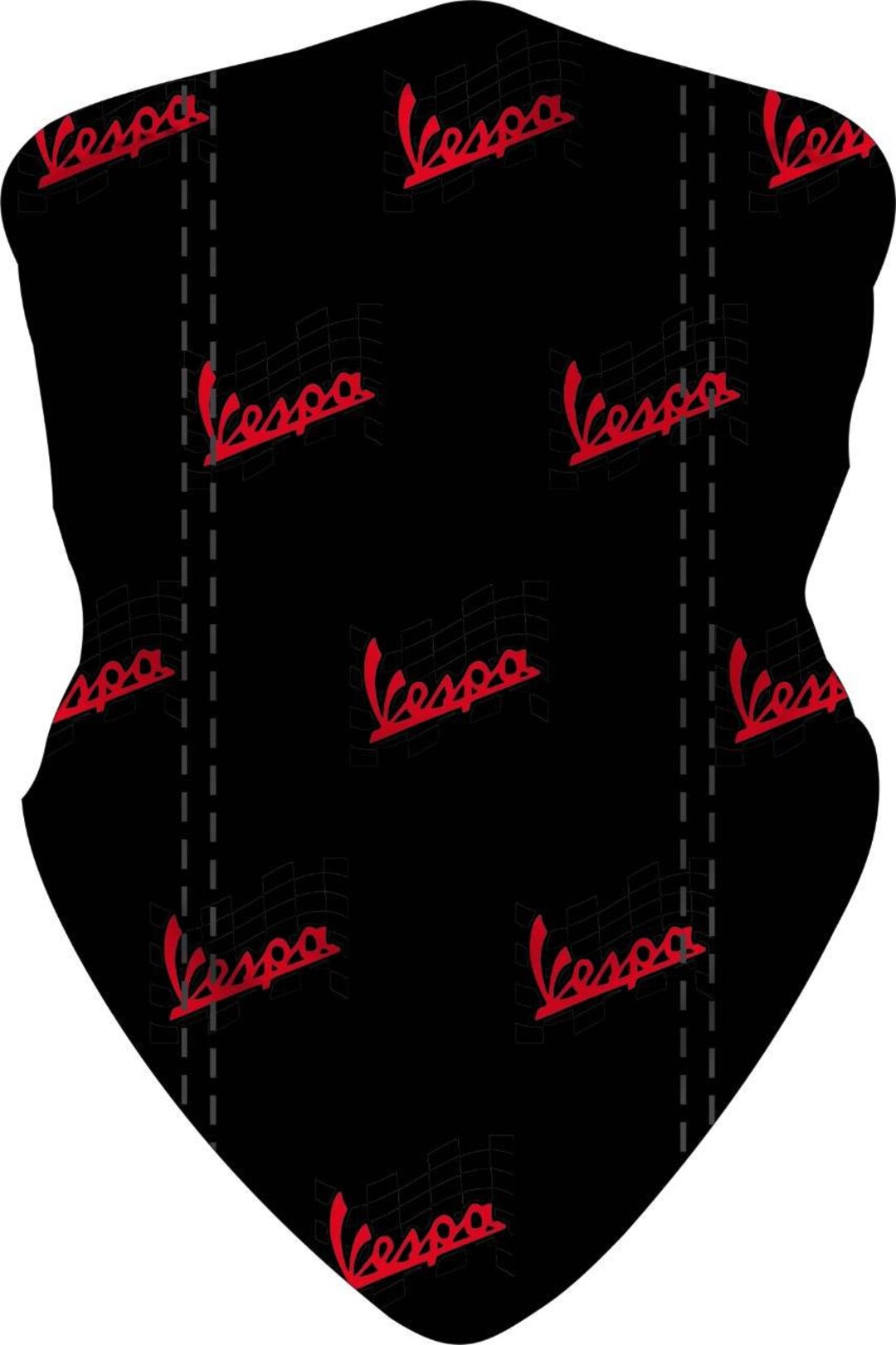 Vespa Face Black Neck Tube Mask Lambretta Scooter Vintage Style Gaiter ...