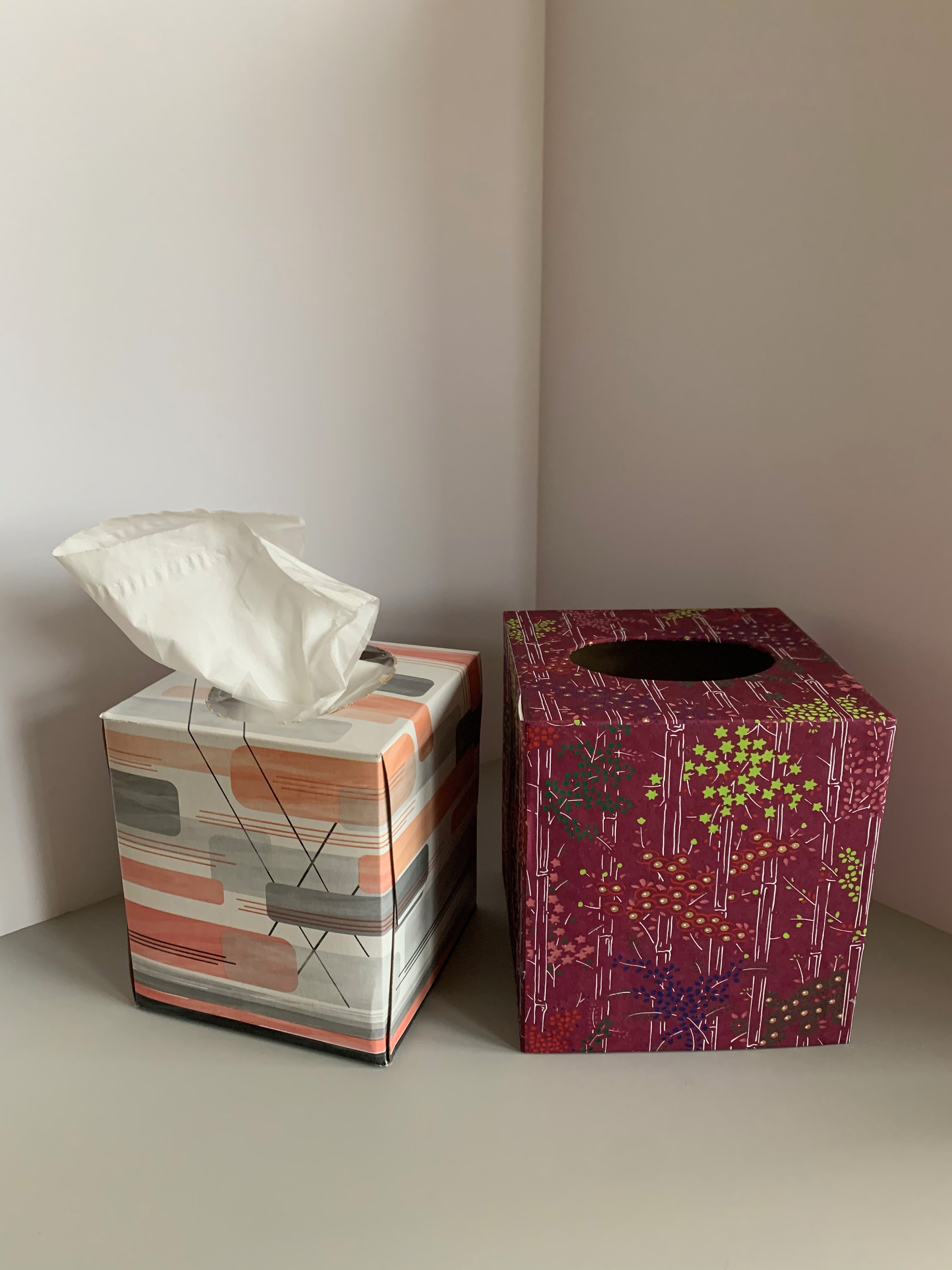 Handcrafted Tissue Box Cover made with Japanese Chiyogami | Etsy
