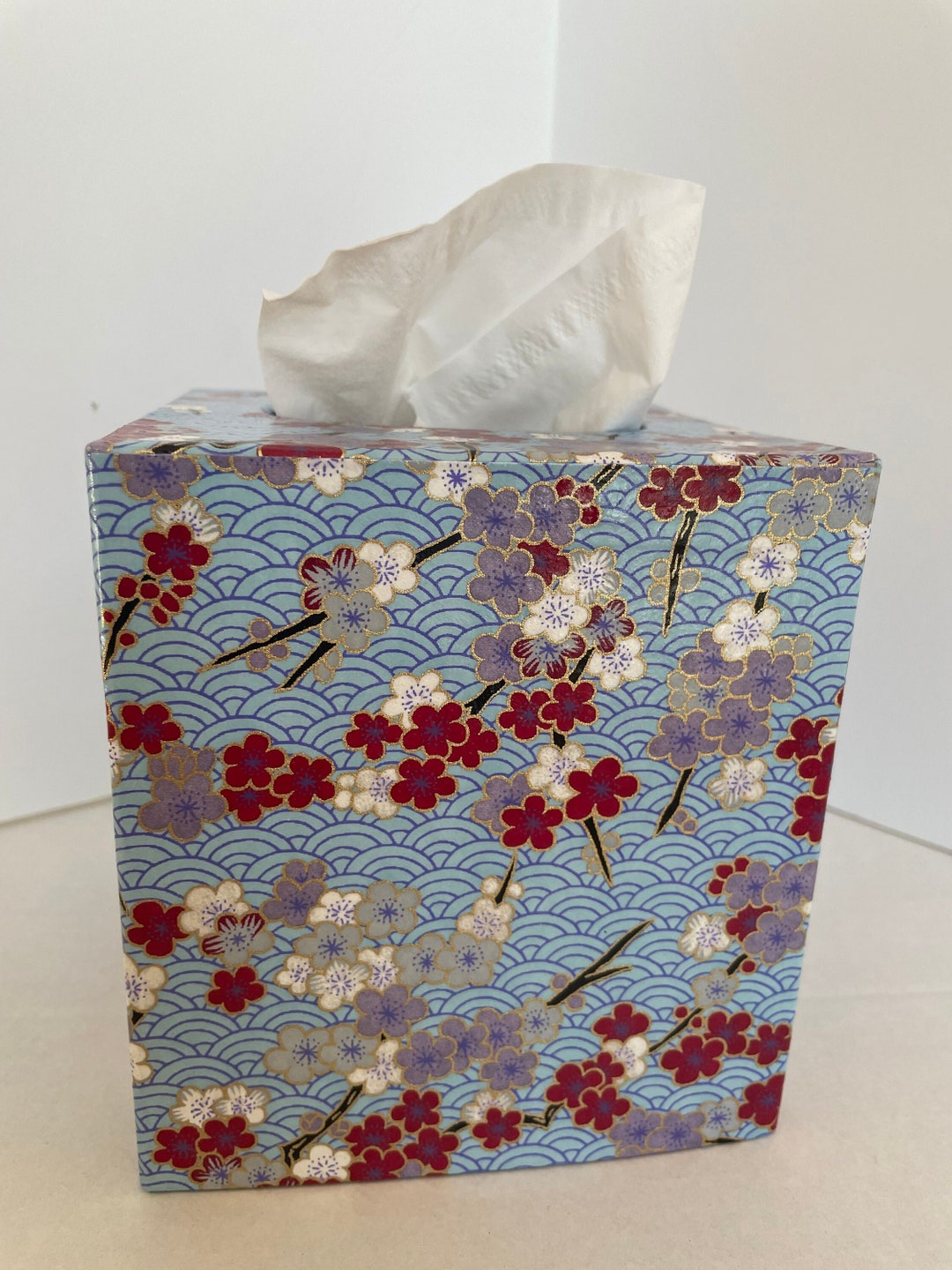 Handcrafted Tissue Box Cover Made With Japanese Chiyogami Washi Paper ...