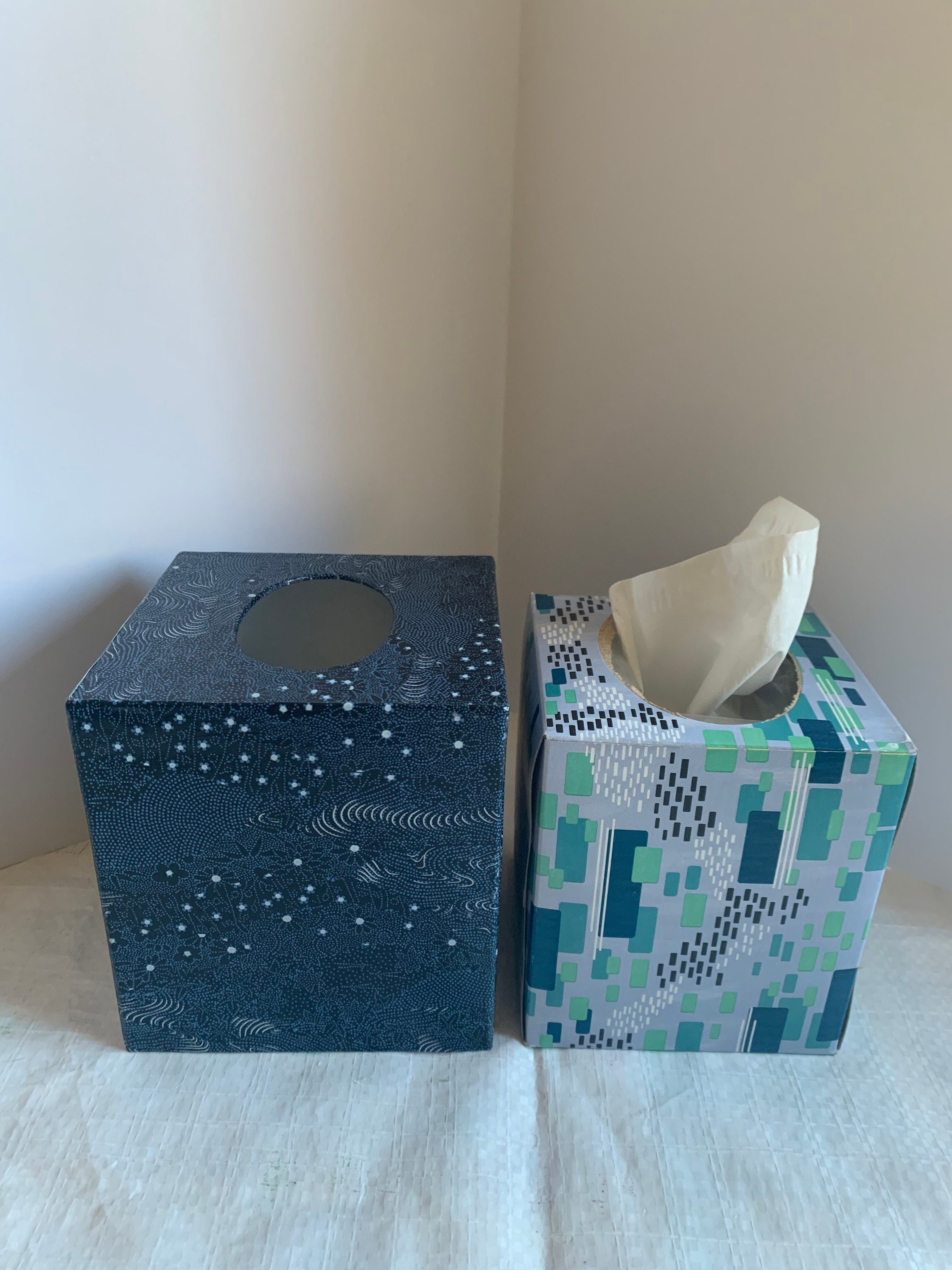 Handcrafted Tissue Box Cover Made With Japanese Chiyogami Washi Paper ...