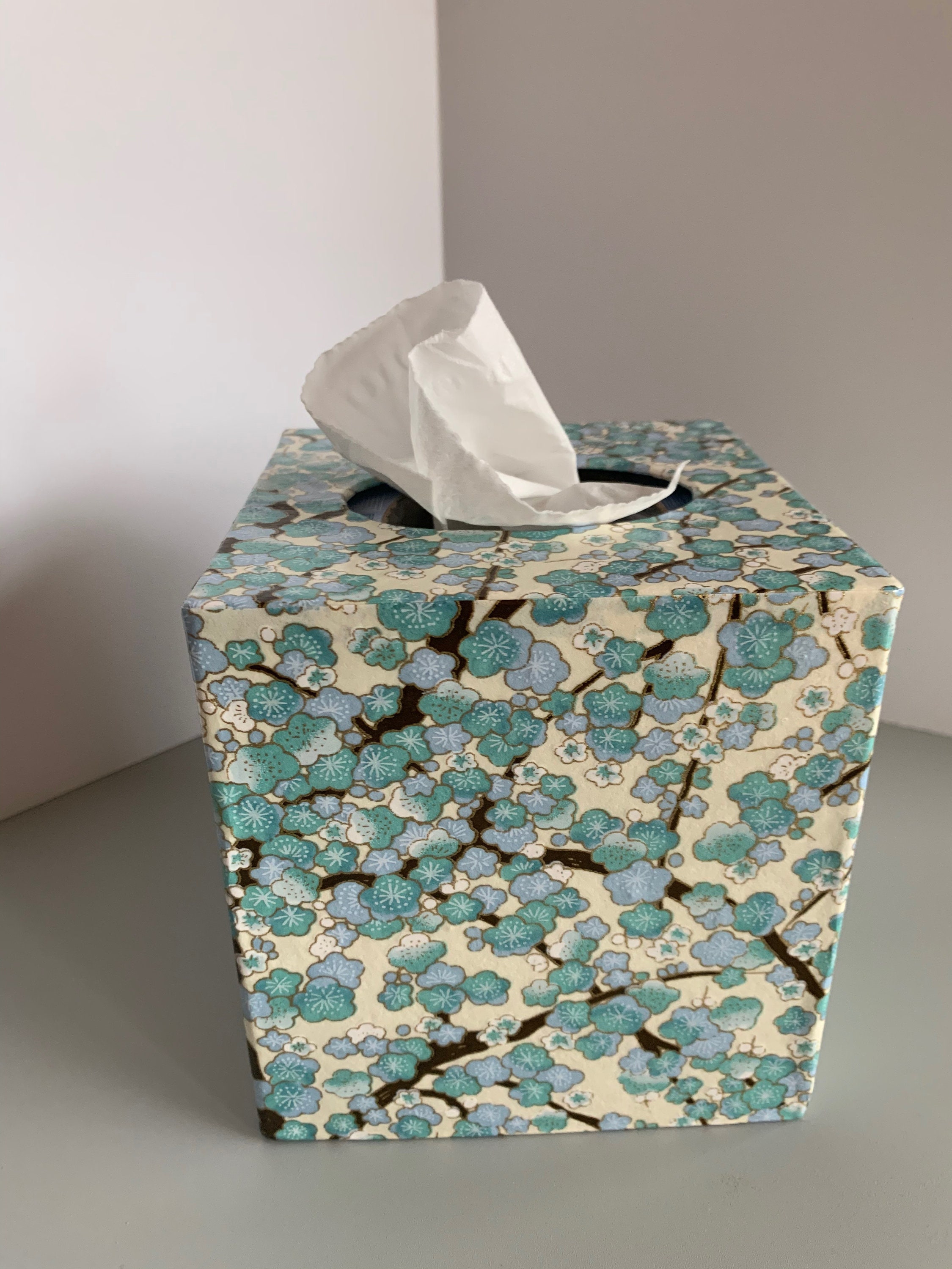 Handcrafted Tissue Box Cover Made With Japanese Chiyogami Washi Paper ...