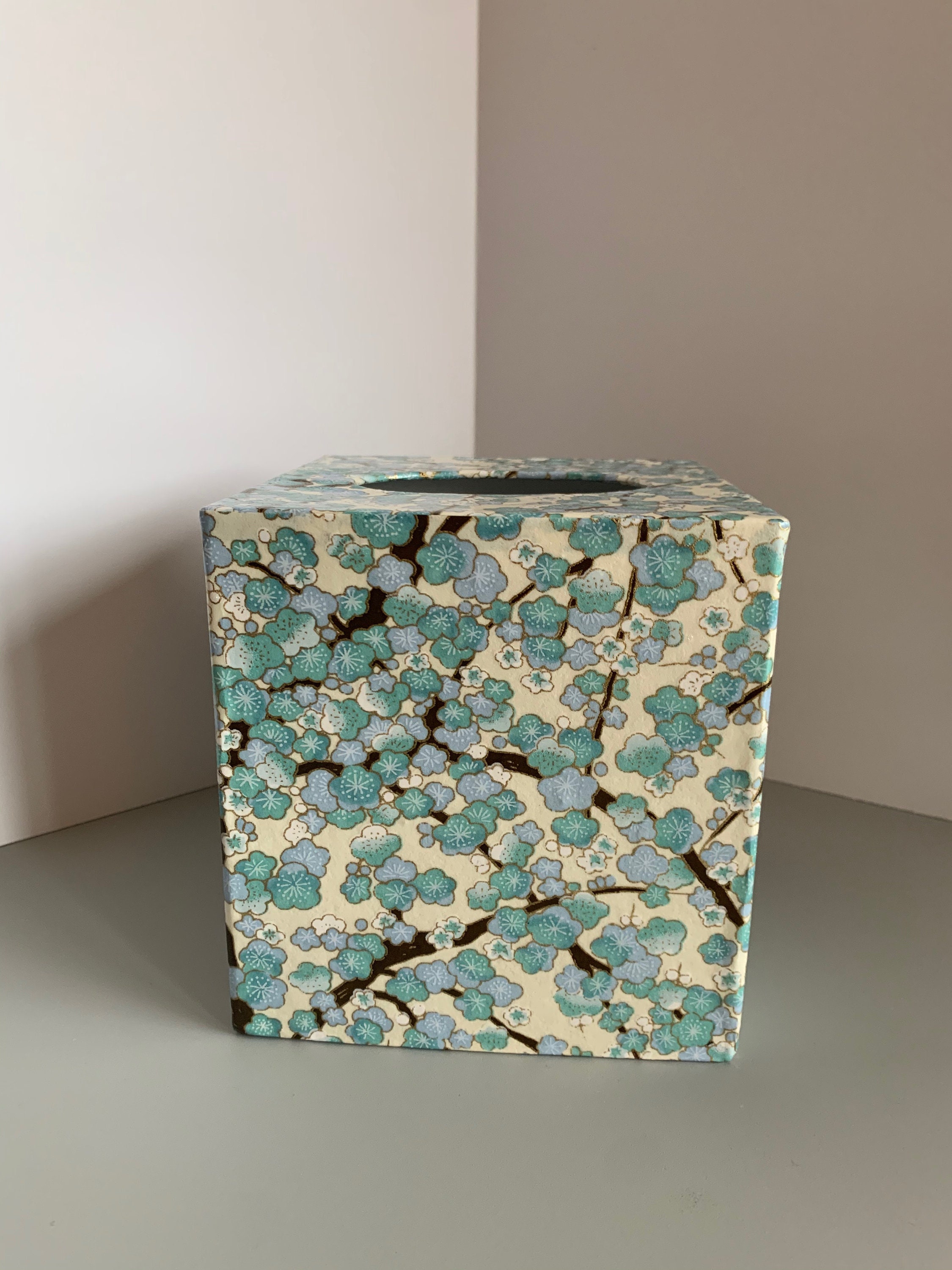Handcrafted Tissue Box Cover Made With Japanese Chiyogami Washi Paper ...