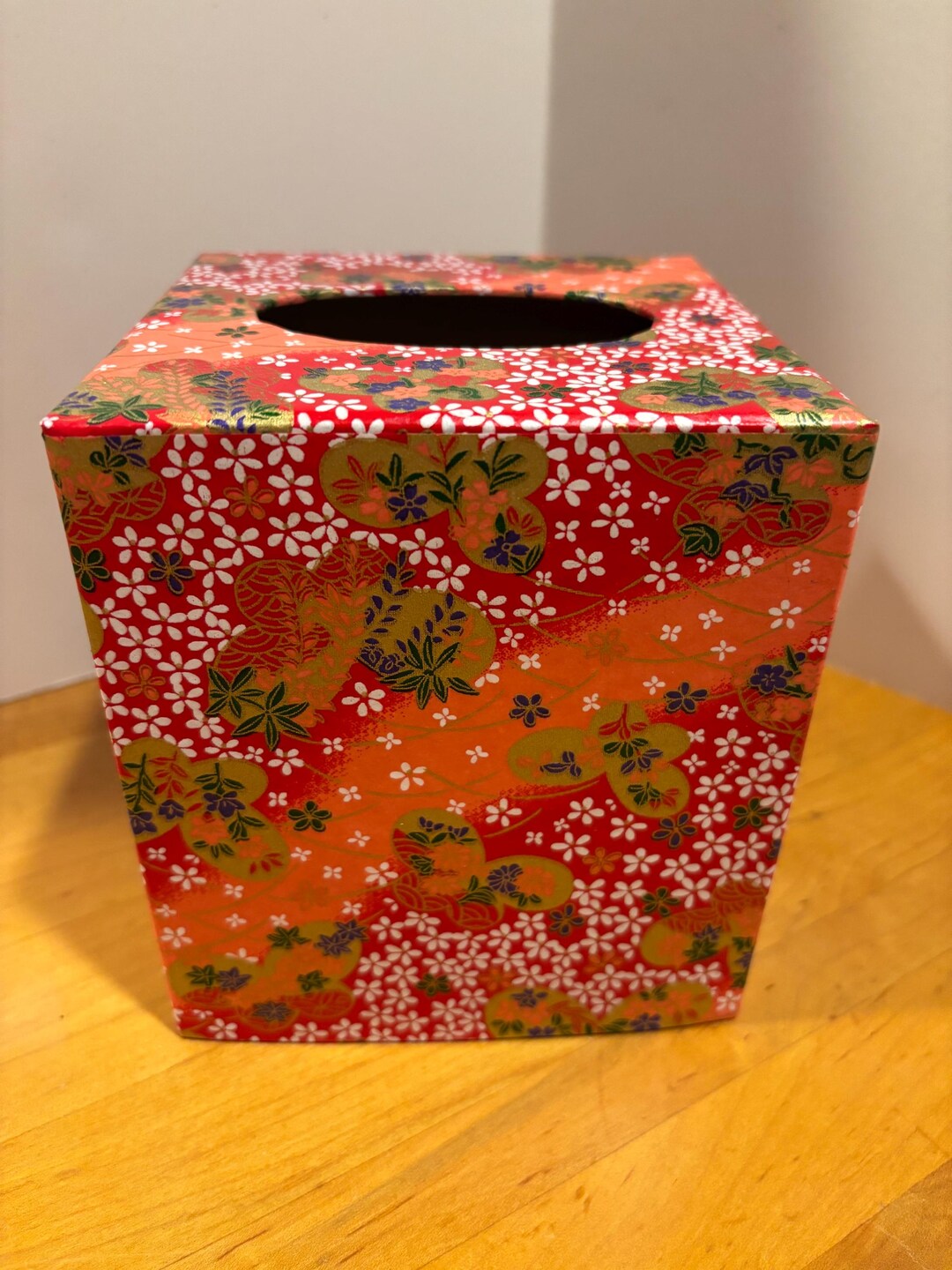 Handcrafted Tissue Box Cover Made With Japanese Chiyogami Washi Paper ...