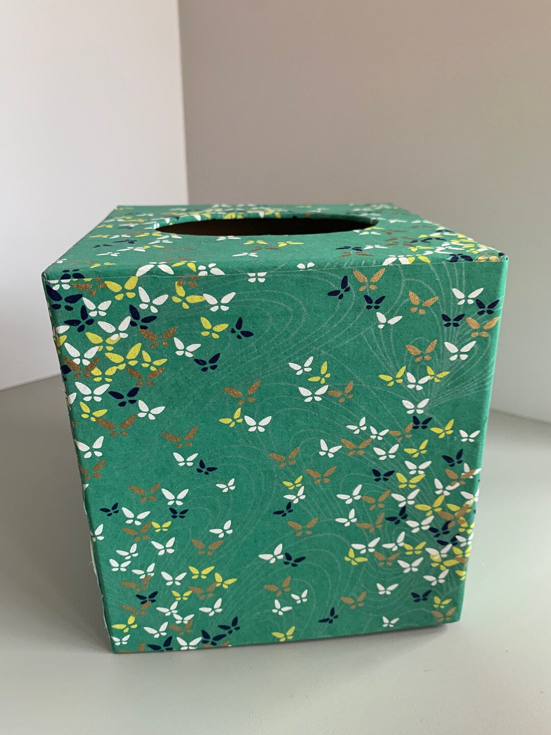 Handcrafted Tissue Box Cover Made From Japanese Chiyogami Washi Paper ...