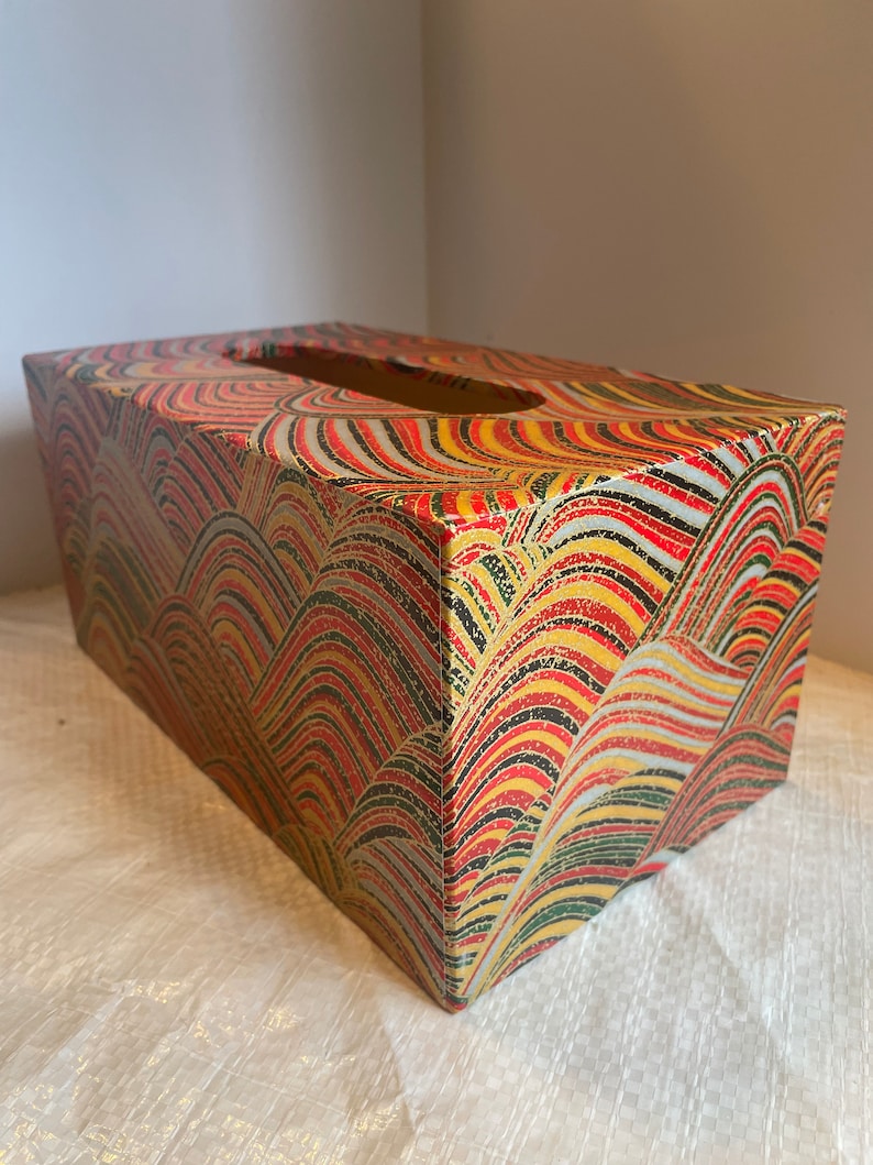 Handcrafted Tissue Box Cover Made With Japanese Chiyogami Washi Paper ...