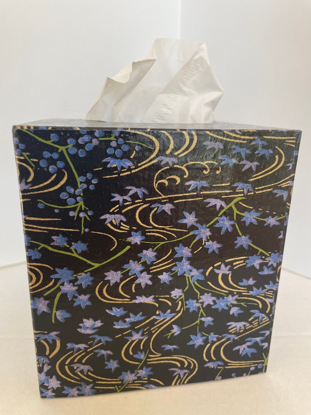 Handcrafted Tissue Box Cover Made With Japanese Chiyogami Washi Paper ...