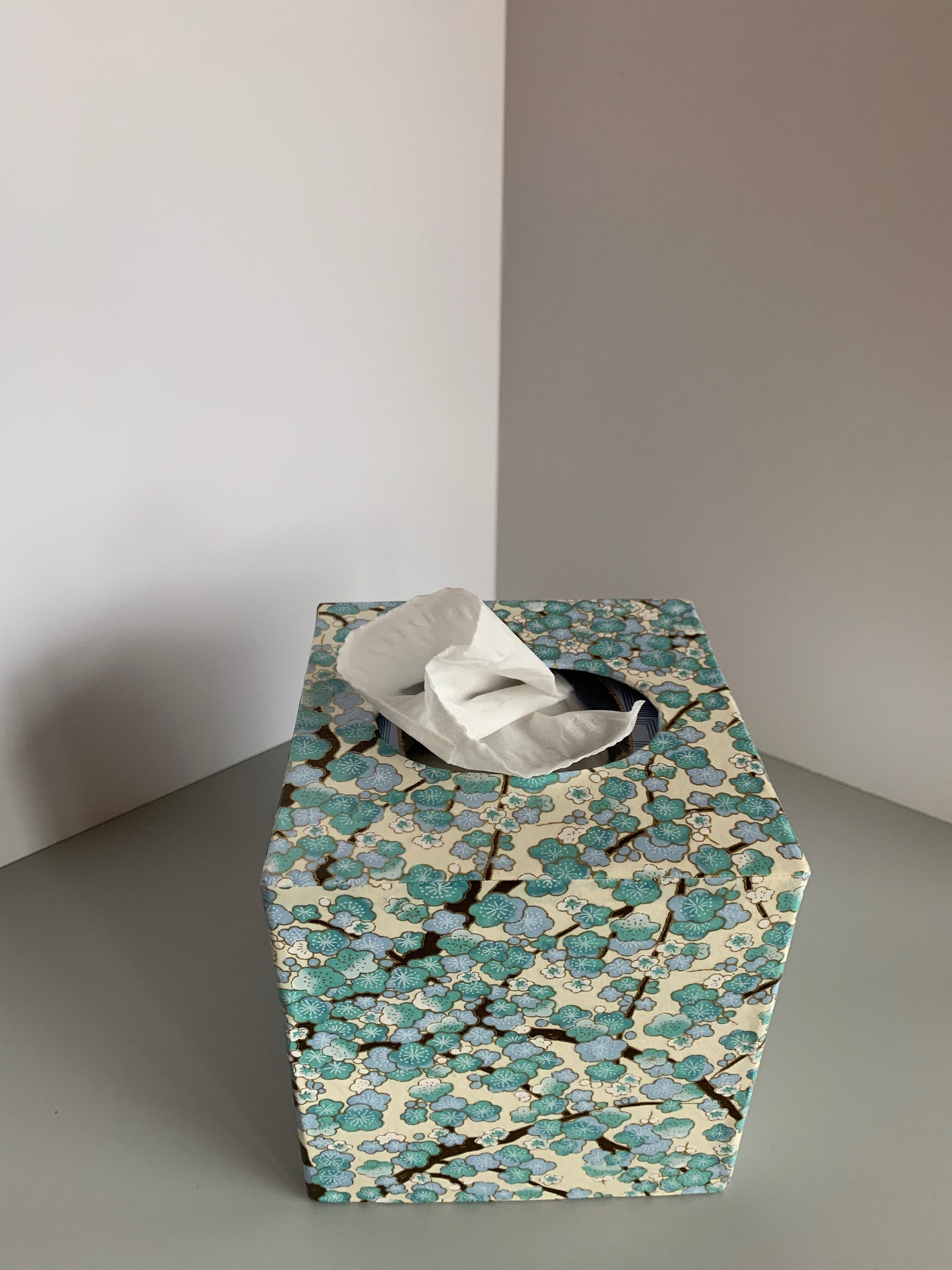 Handcrafted Tissue Box Cover Made With Japanese Chiyogami Washi Paper ...