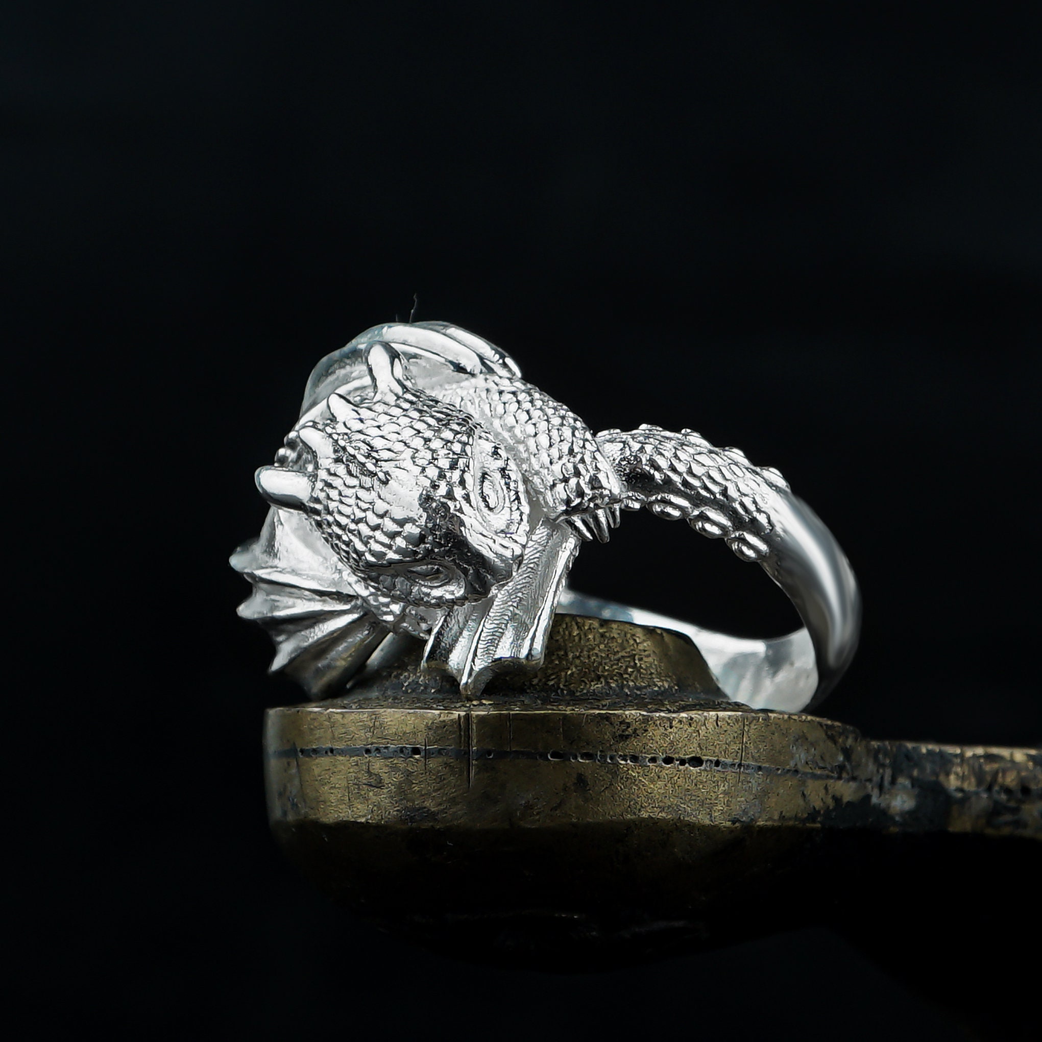 Toothless Ring Sterling Silver, How to Train Your Dragon Ring, Cute ...