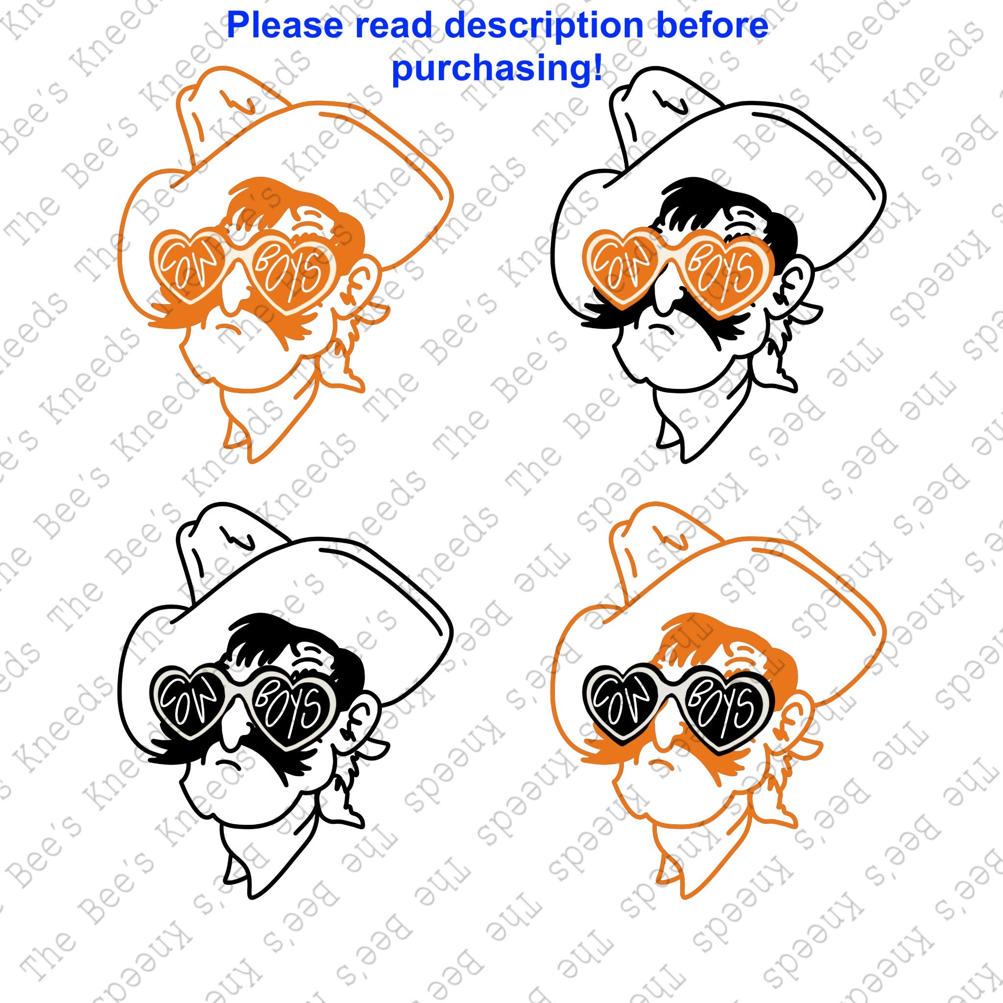 Cowboy Mascot With Glasses - Etsy