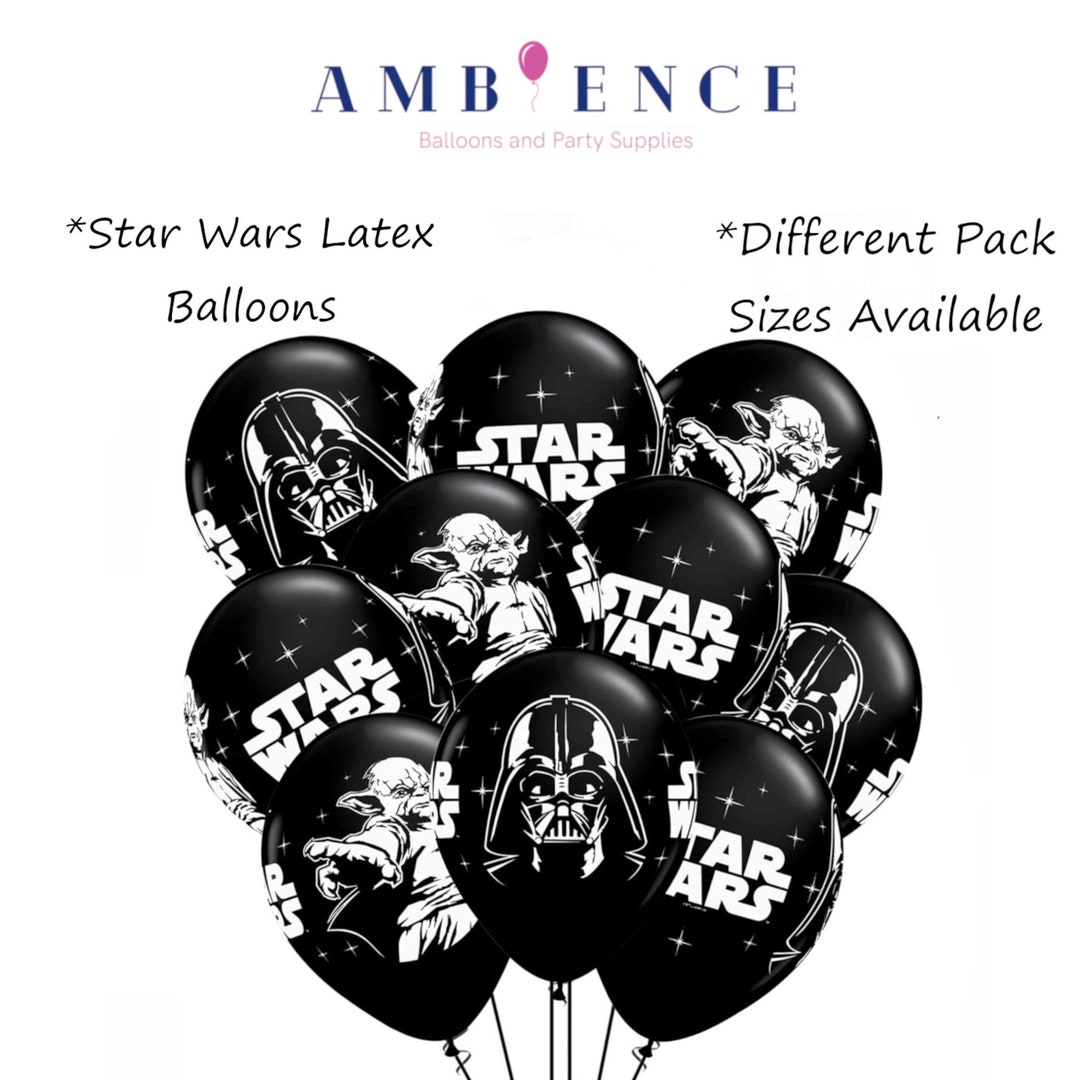 Star Wars Balloons Helium or Air Fill 12 Latex Balloons Perfect for Any ...