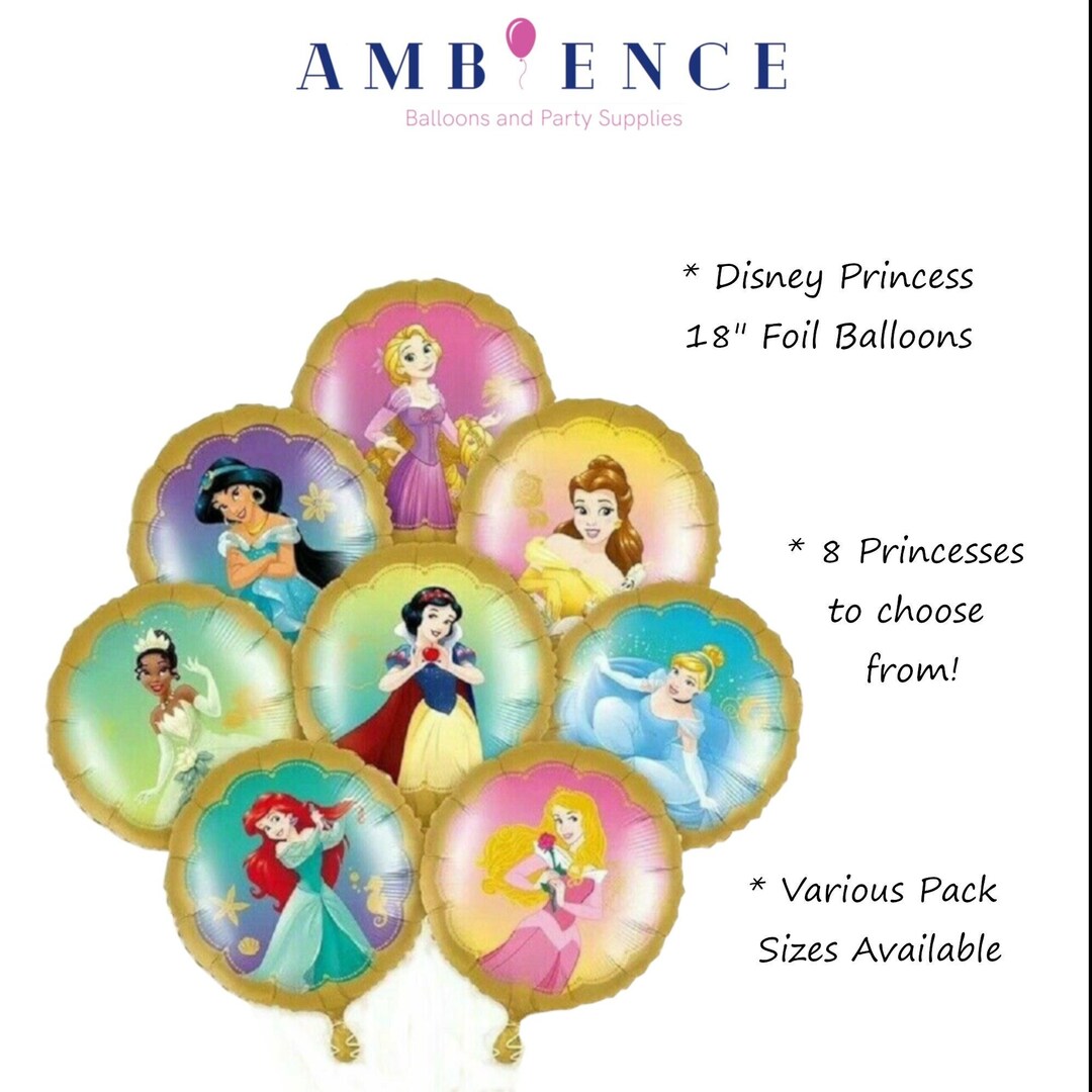 Disney Princess Balloons Birthday Party 18 Round Foil Balloons Great ...