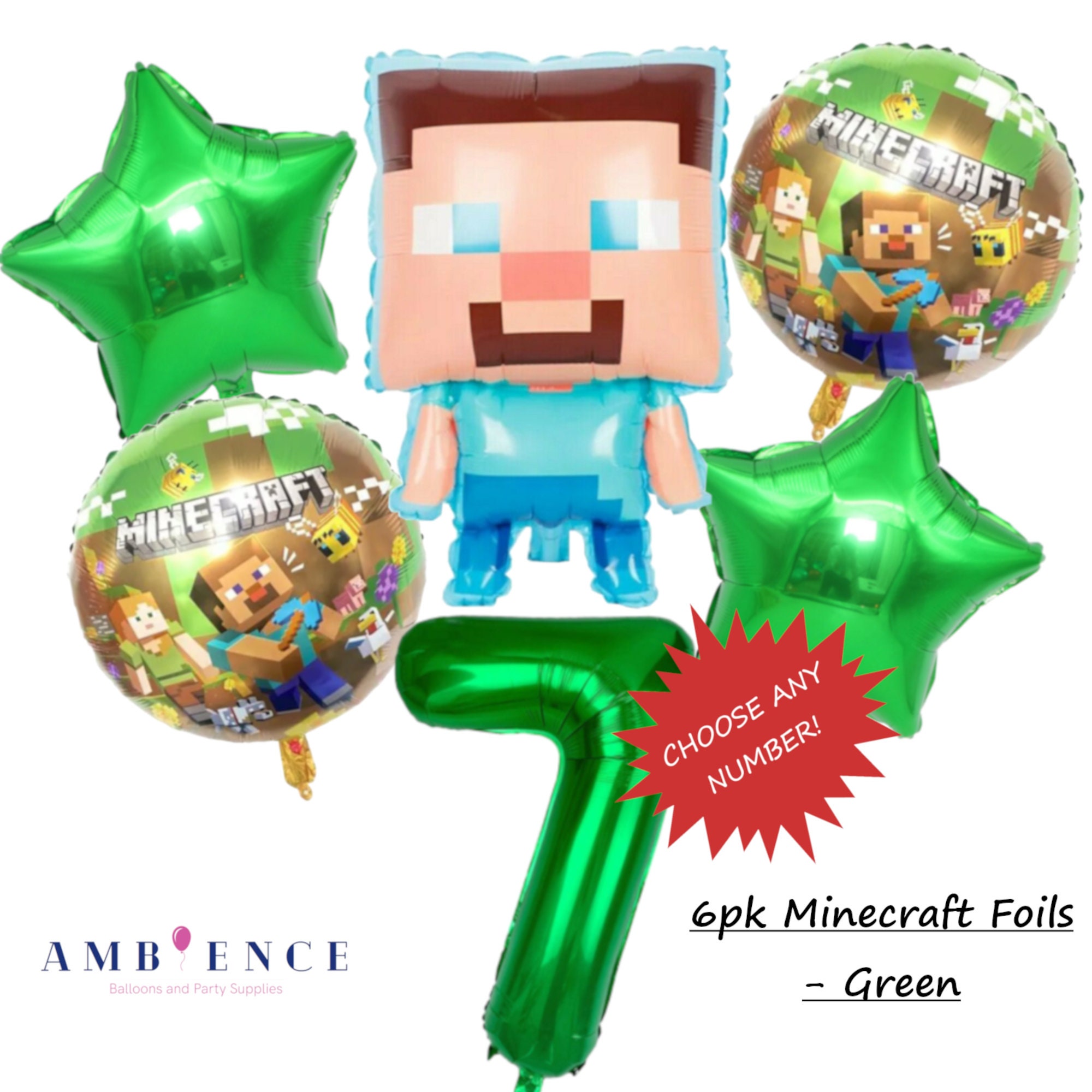 Minecraft Birthday Party Bunting Banner Minecraft Balloons - Etsy UK