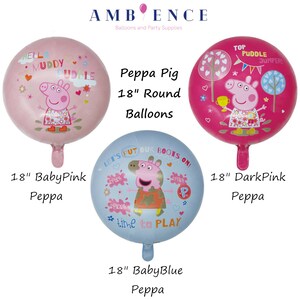 Peppa Pig Family Children's Birthday Party Foil Latex Balloon ...