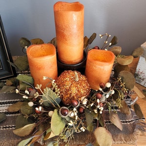 Candle Ring for Pillar Candle Ring Fall Housewarming Gift Farmhouse ...