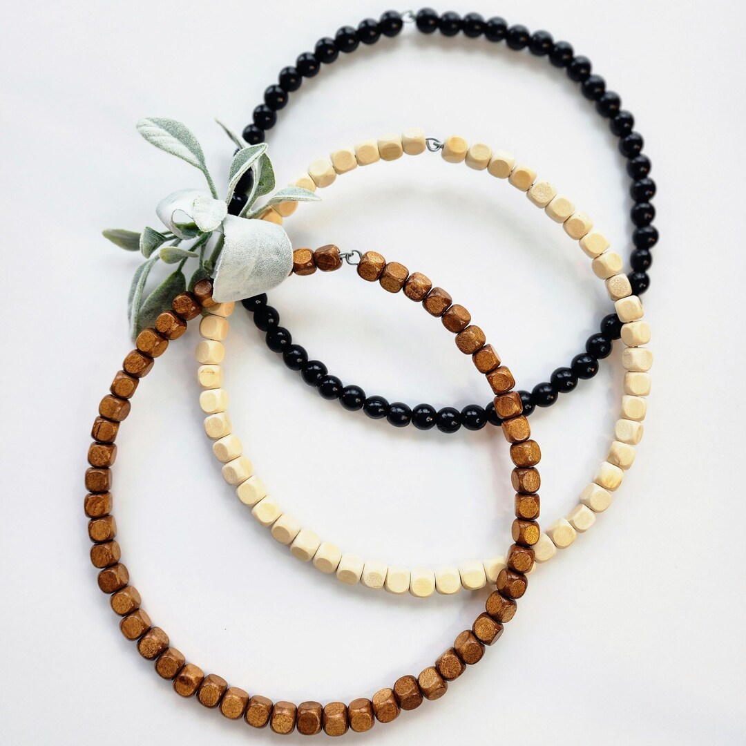 Wooden Bead Wreath Wooden Wreath Frame for Crafts Hoop Wreath Frame ...