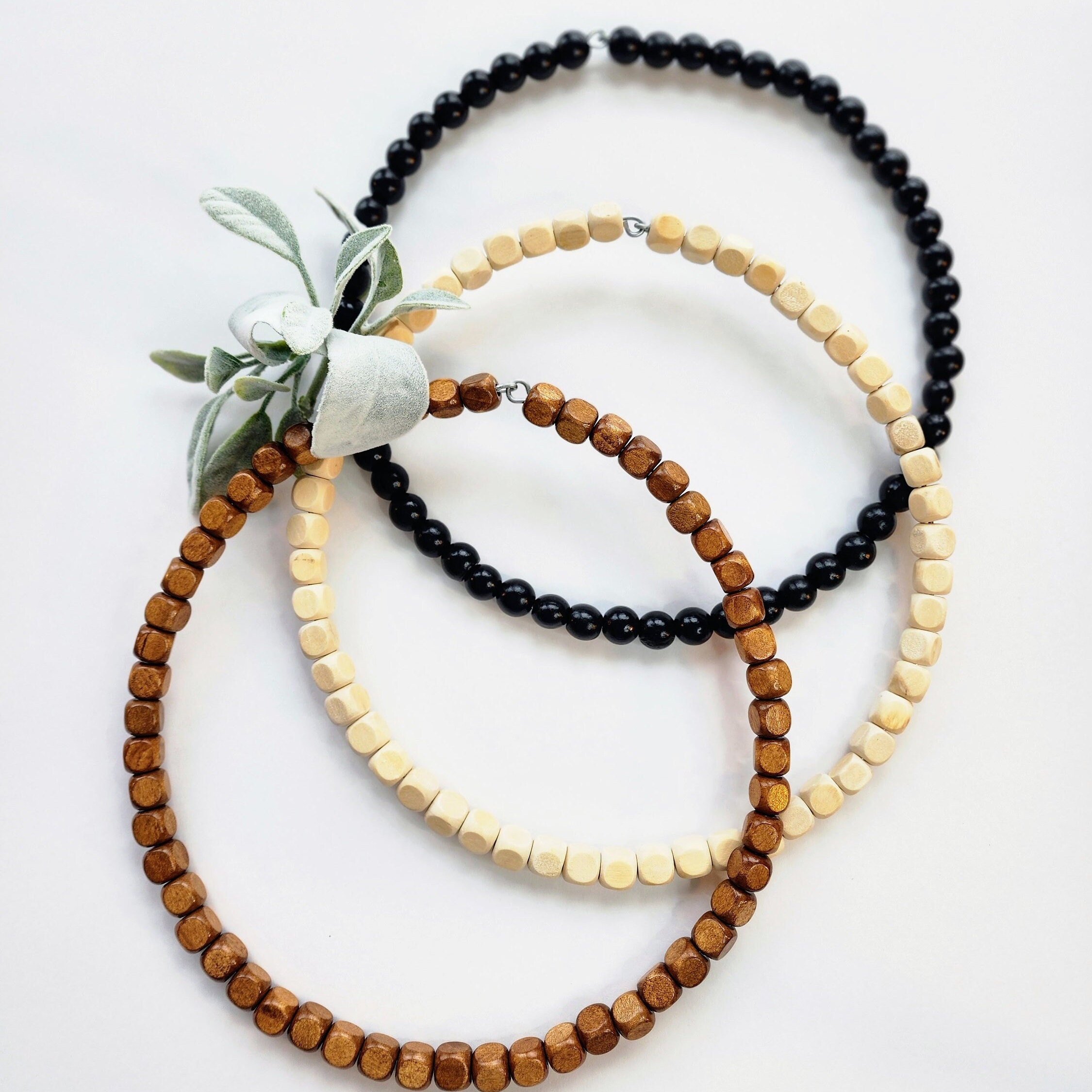 Wooden Bead Wreath Wooden Wreath Frame for Crafts Hoop Wreath Frame ...