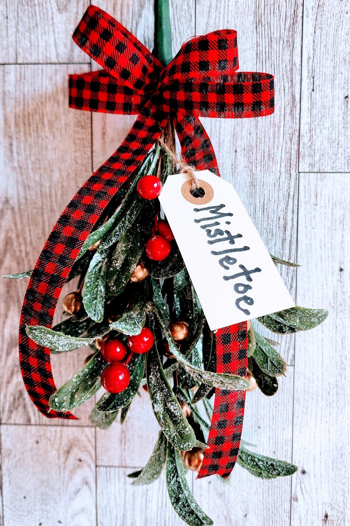 Mistletoe Farmhouse Christmas Decor Hanging Mistletoe Kissing Ball ...