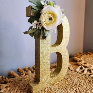 Baby Shower Letter Wedding Gold Letter Nursery Wall Art Decor Girl Baby ...