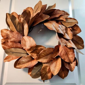 Magnolia Fall Wreath for Front Door Fall Magnolia Wreath Faux Magnolia ...
