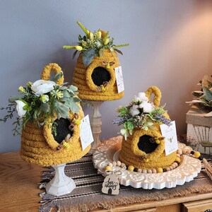 Bee Decor Beehive Skep Decoration Housewarming Gift Farmhouse Decor ...