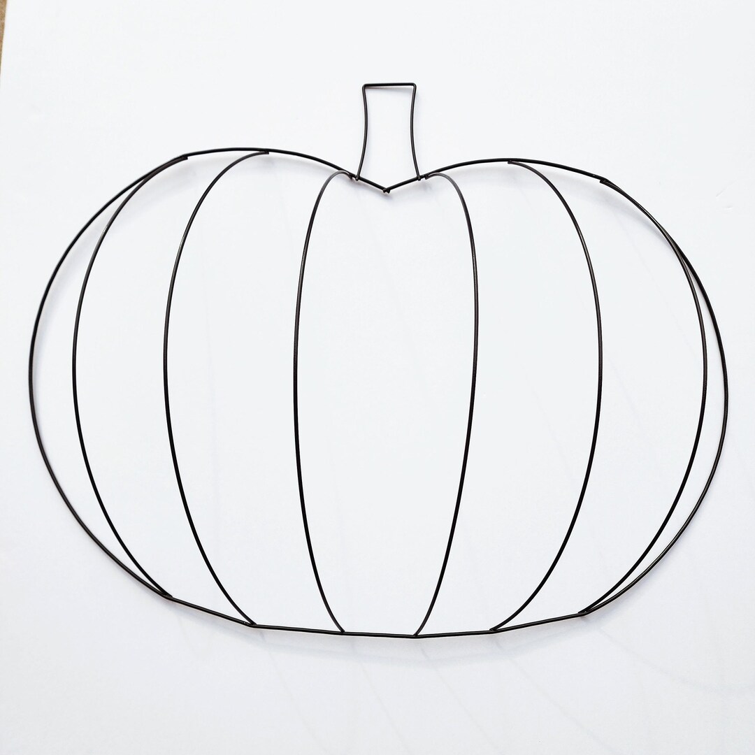 Pumpkin Shaped Metal Wire Wreath Frame Wire Wreath Form 3D Diy Pumpkin ...