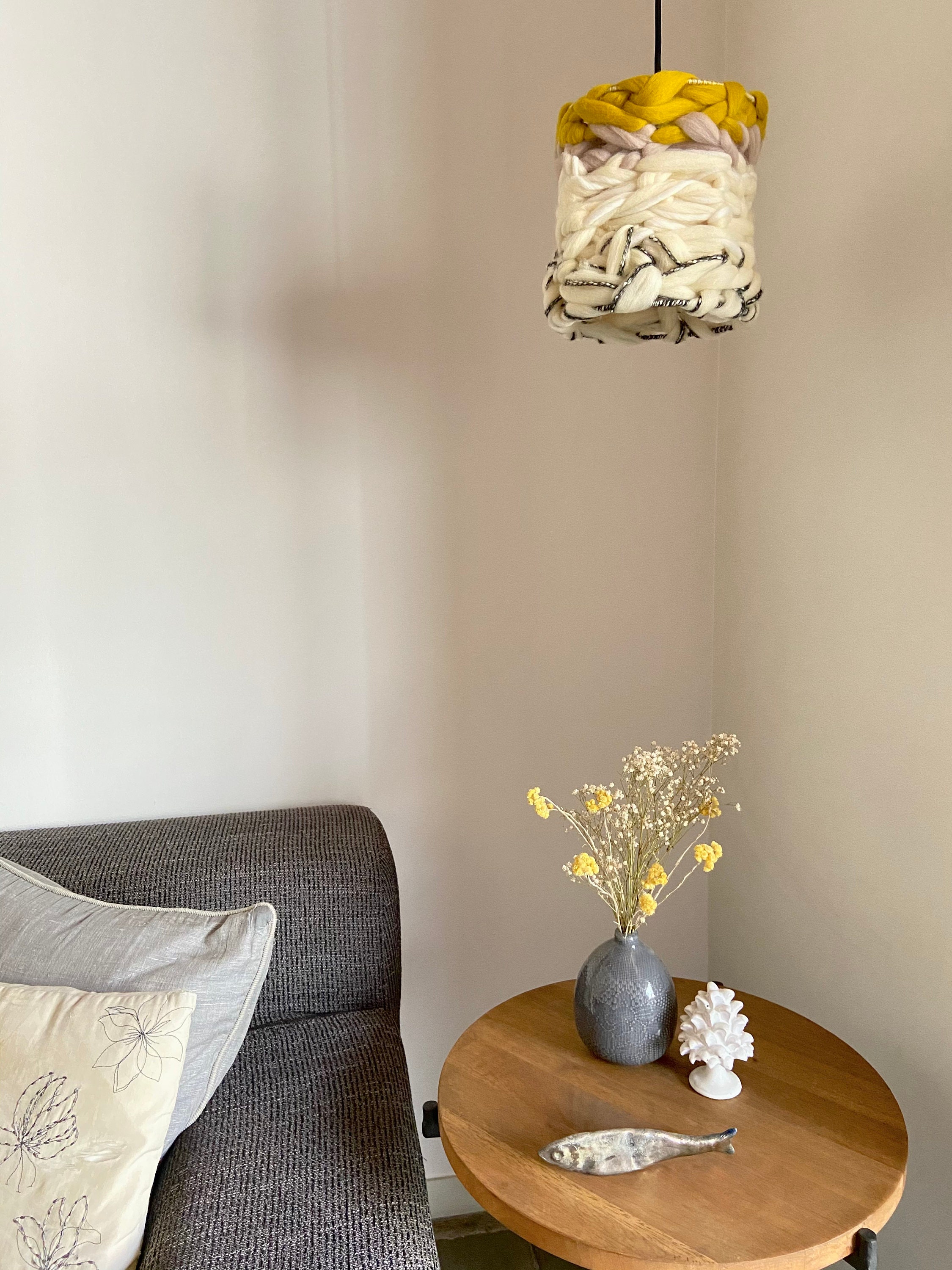 Woven Lamp Shade, Wool Lamp Shade, Woven Lamp, Lamp Shade, Woven ...