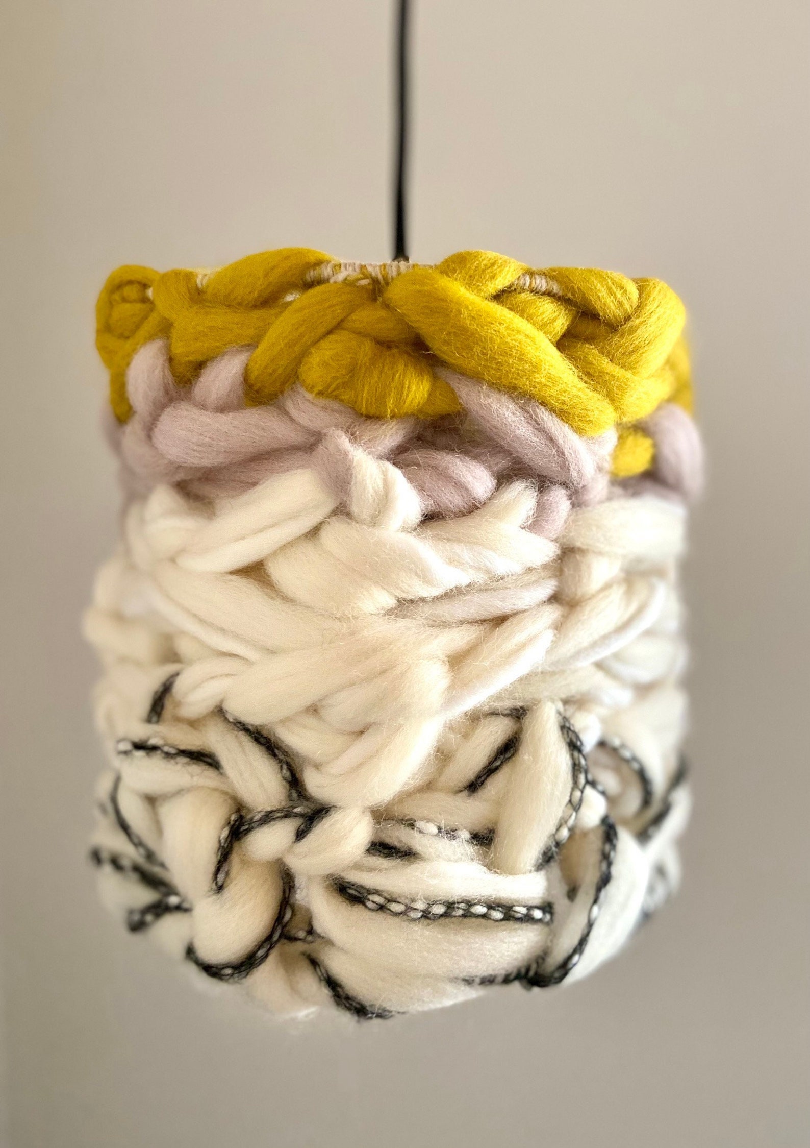 Woven Lamp Shade, Wool Lamp Shade, Woven Lamp, Lamp Shade, Woven ...