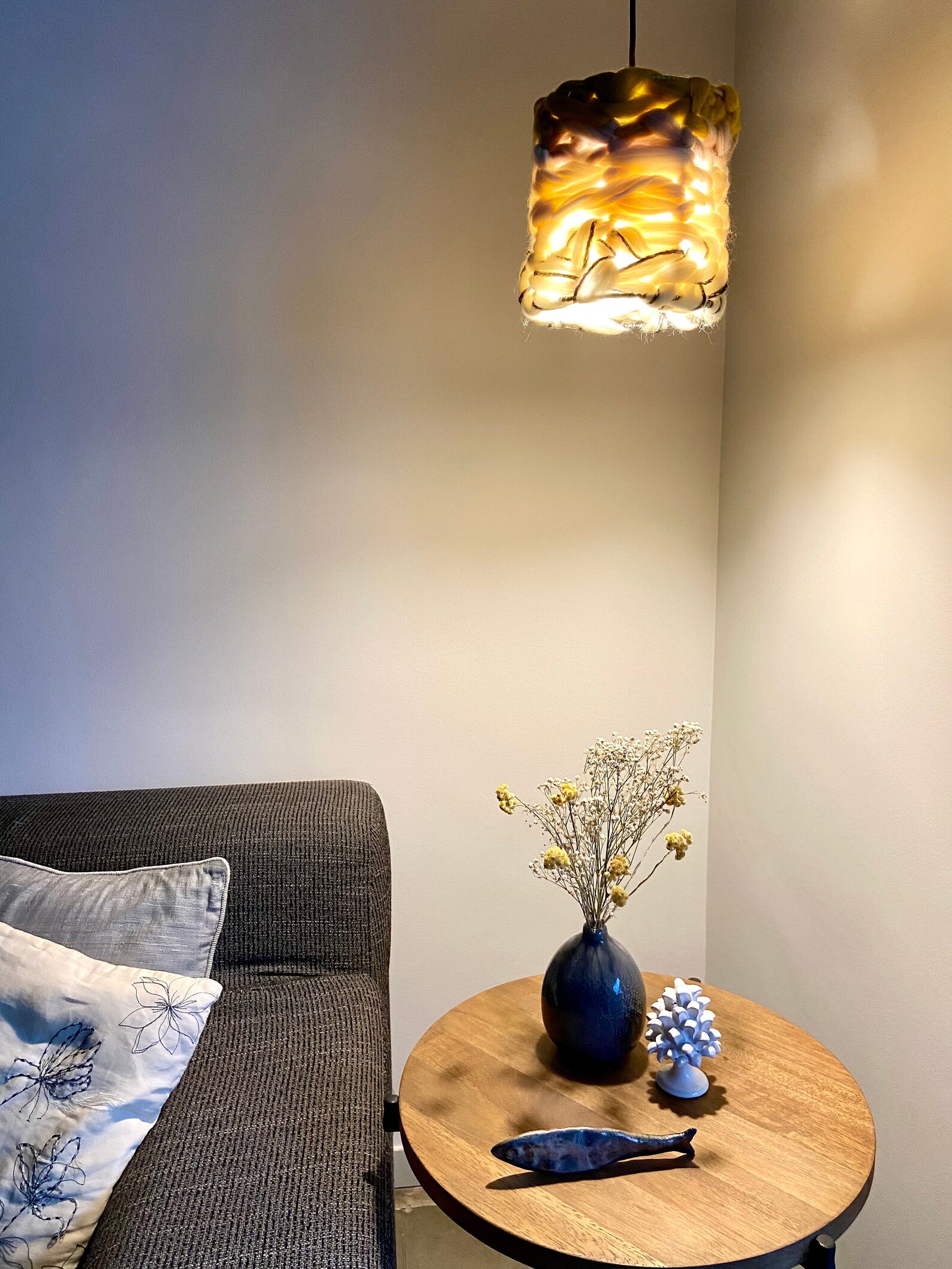 Woven Lamp Shade, Wool Lamp Shade, Woven Lamp, Lamp Shade, Woven ...