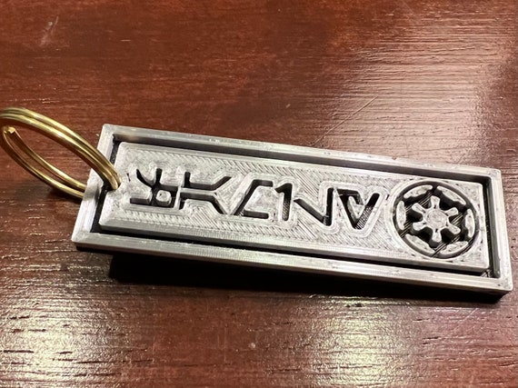 Personalized Aurebesh star Wars Keychain 3D Printed Free - Etsy