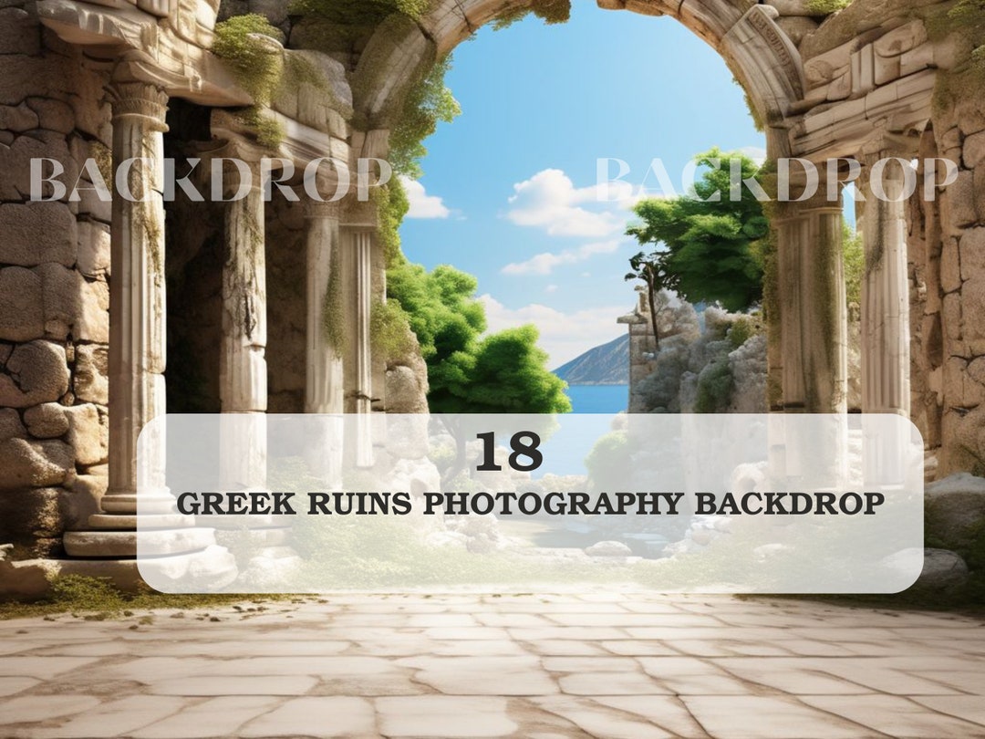 Greek Ruins Photography Backdrop | Photography Overlay | Digital ...
