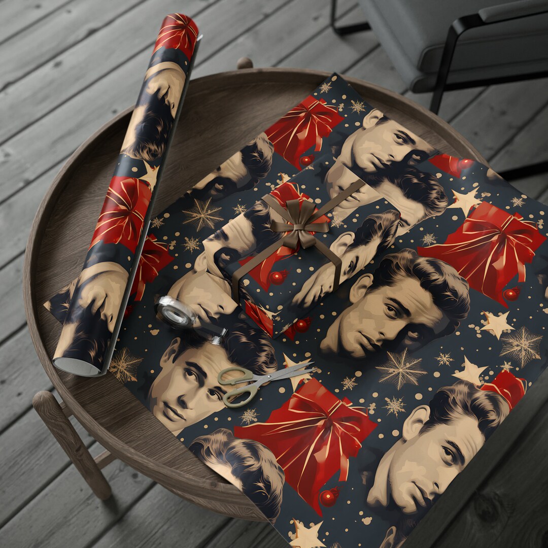 James Dean Inspired Wrapping Paper Rolls Classic Movie Star - Etsy