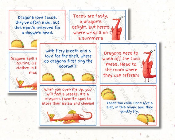 Dragons Love Tacos Treasure Hunt Game Indoor Outdoor Scavenger Hunt ...
