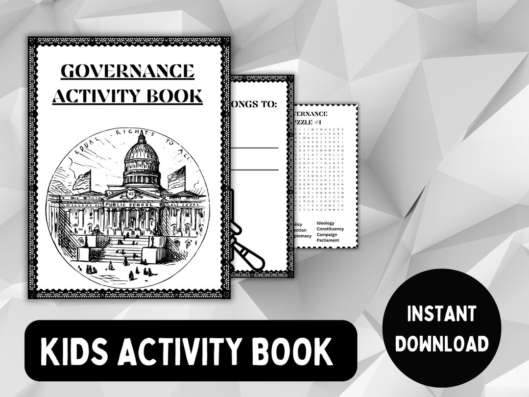 Governance Activity Book | Adult and Kids Word Search | Puzzle Book ...