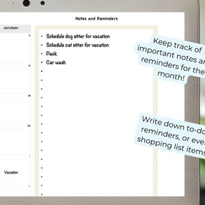 12 Month Monthly Calendar Grey Numbers Editable Digital Download ...
