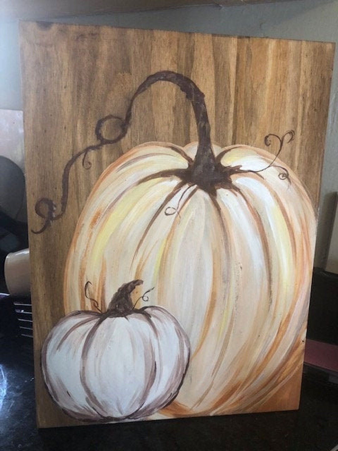 Pumpkin Sign - Hand Painted Fall Sign -front Door Sign - Welcome Sign ...