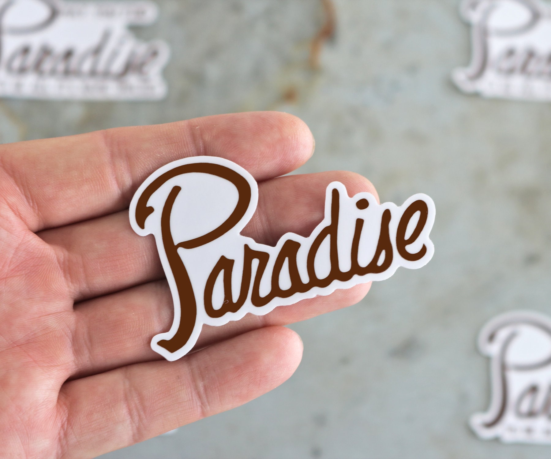 Paradise CA Town Sign Sticker Permanent | Etsy UK