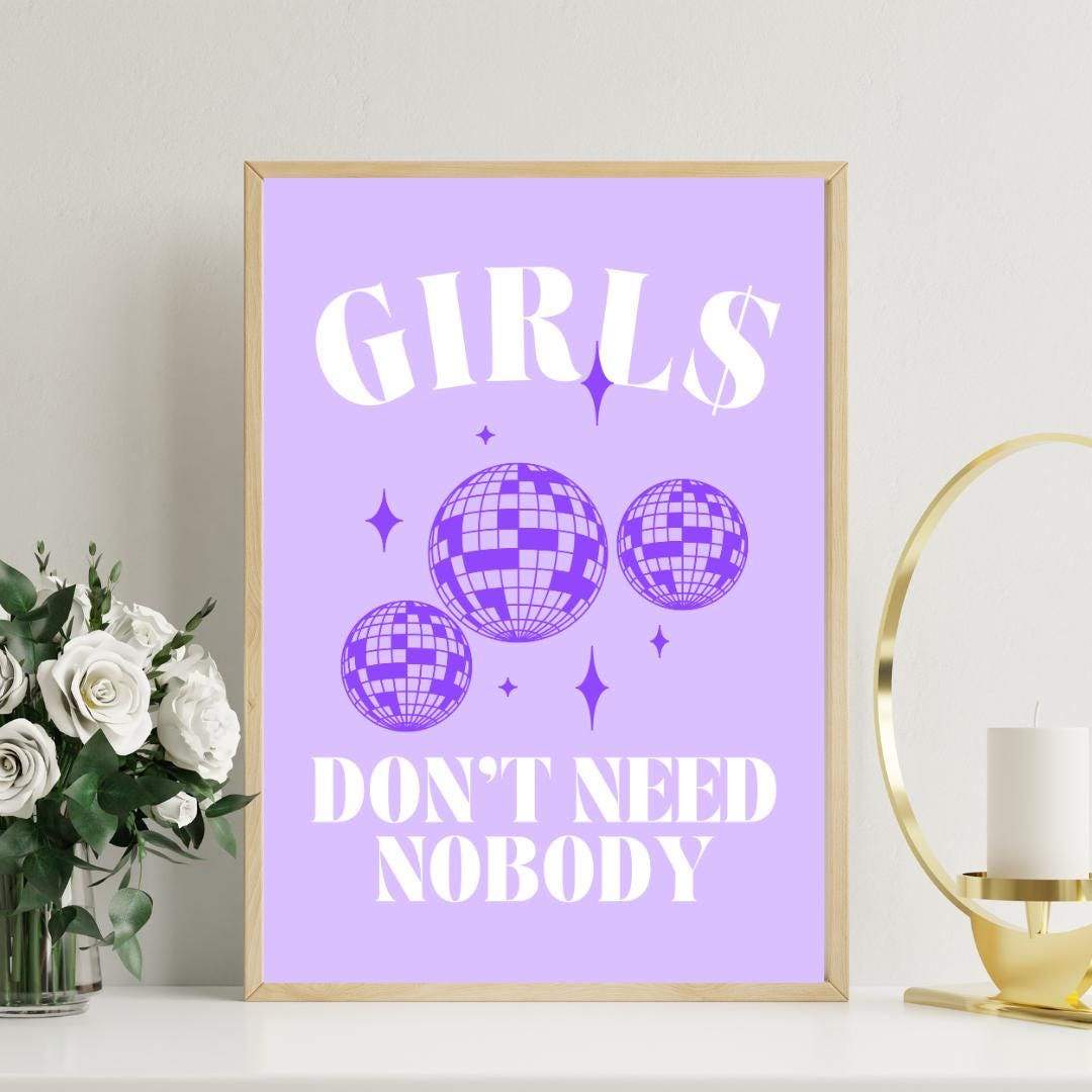 Dom Dolla GIRLS "girls Don't Need Nobody" Purple Lavender Poster ...