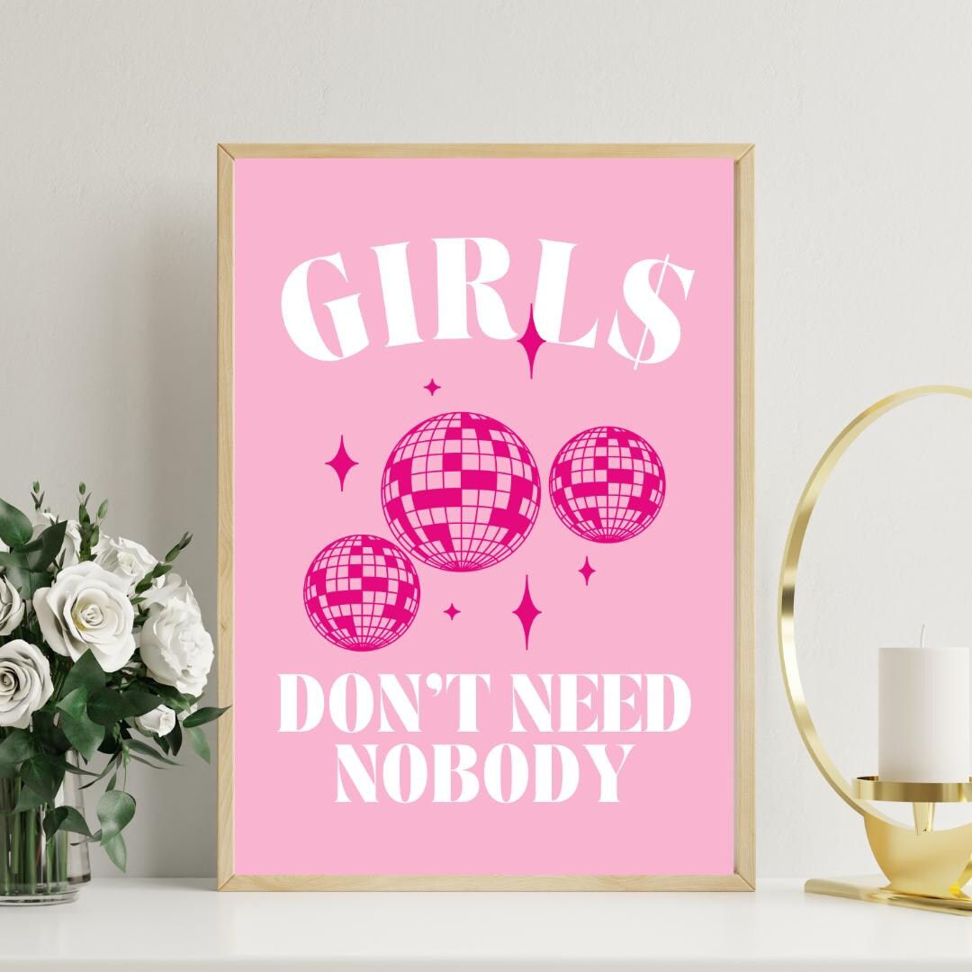 Dom Dolla GIRLS "girls Don't Need Nobody" Pink Poster, Digital Download ...