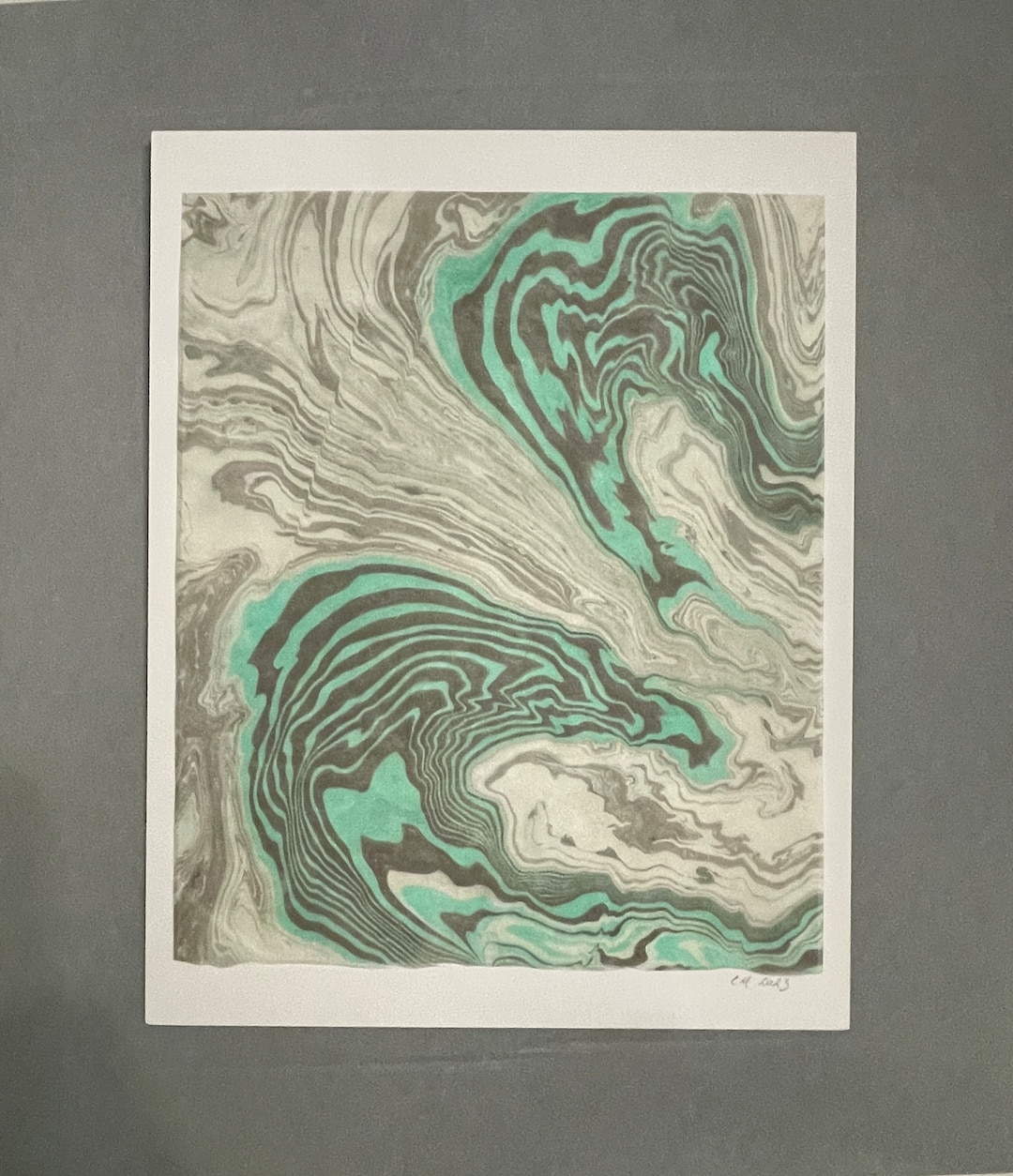 Suminagashi Marbled Print on Japanese Paper - Etsy