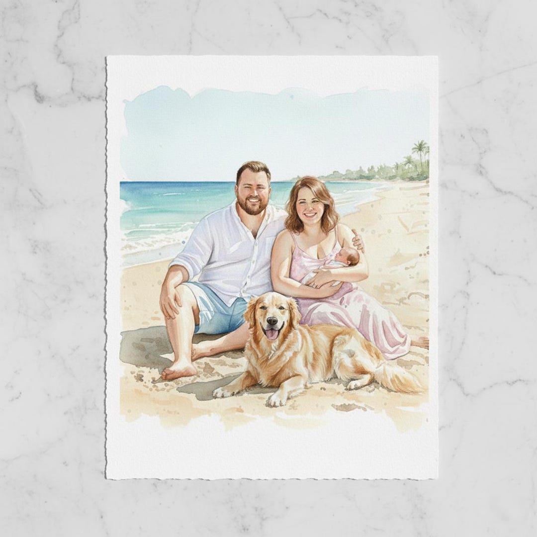 Custom Family Portraits, Custom Watercolor Paintings, Custom Portraits ...