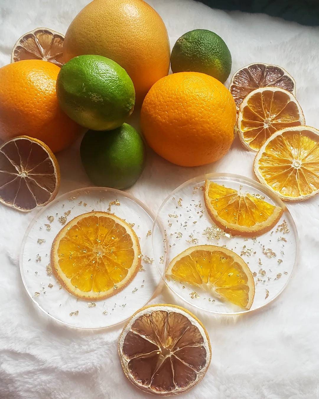 Fruit Slice Coasters /lemon Coaster/ Orange Coaster/lime Coaster - Etsy