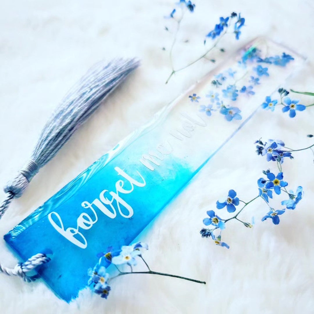 Forget-me-not Bookmarks/ Pressed Flowers /resin Bookmarks/ Teacher's ...