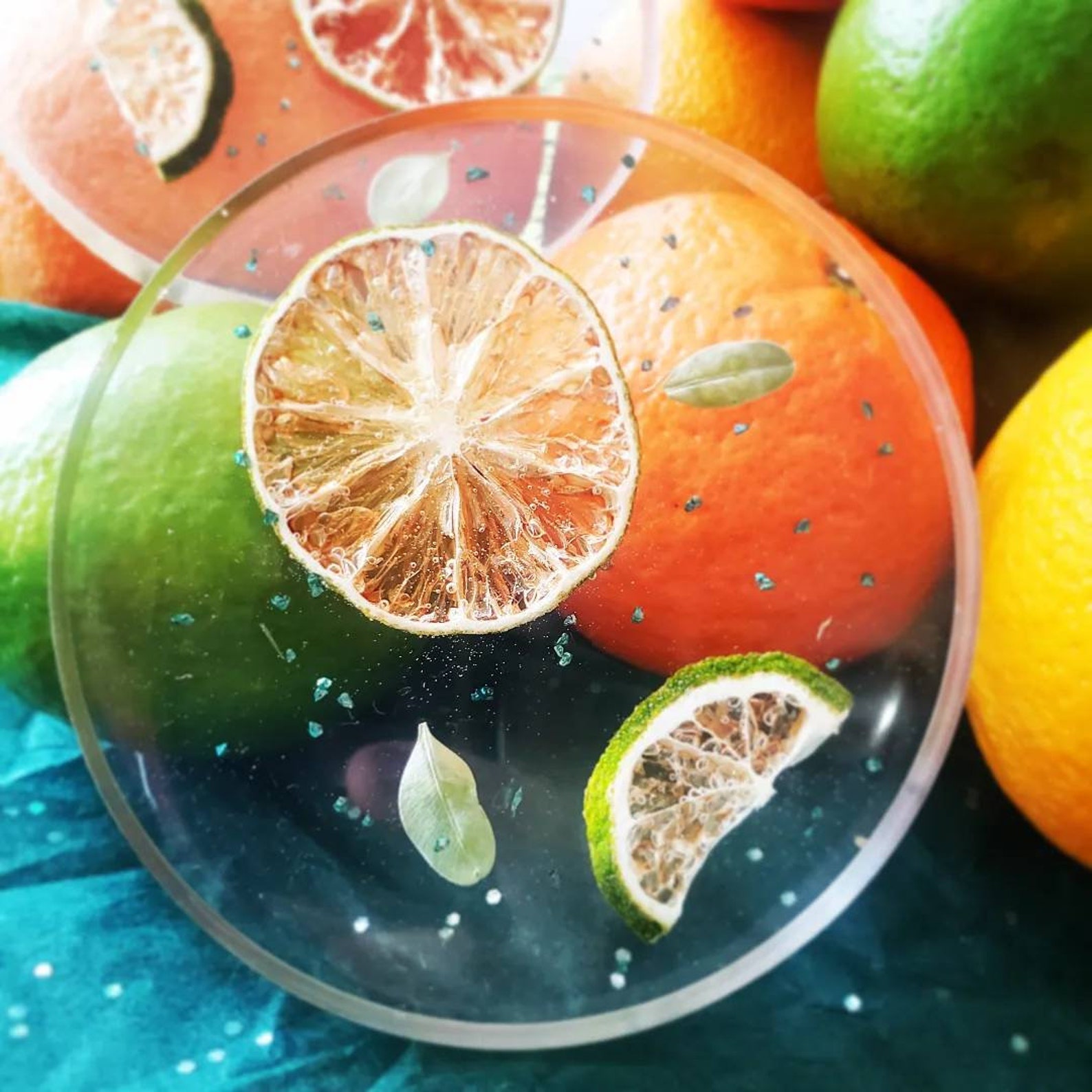 Fruit Slice Coasters /lemon Coaster/ Orange Coaster/lime - Etsy