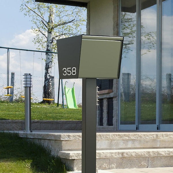 Modern Mailbox With Post - Etsy