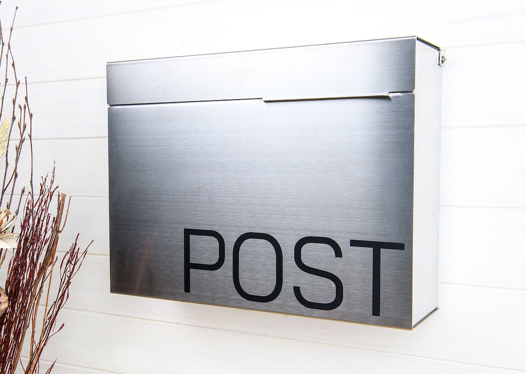 Stainless Steel Mailbox, Modern and Contemporary, Wall Mount, Post Box ...