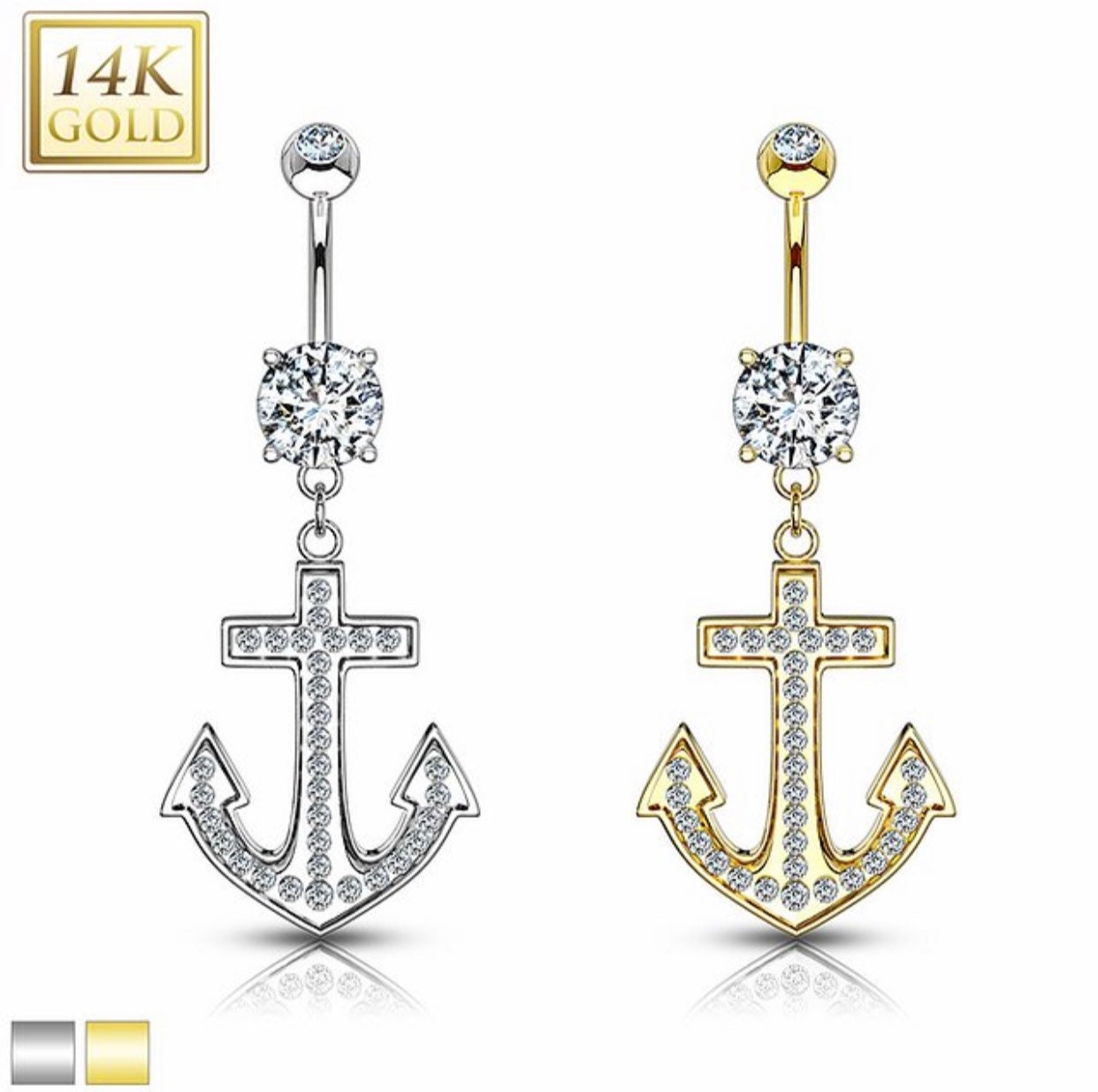 Cute Belly Button Rings Anchor